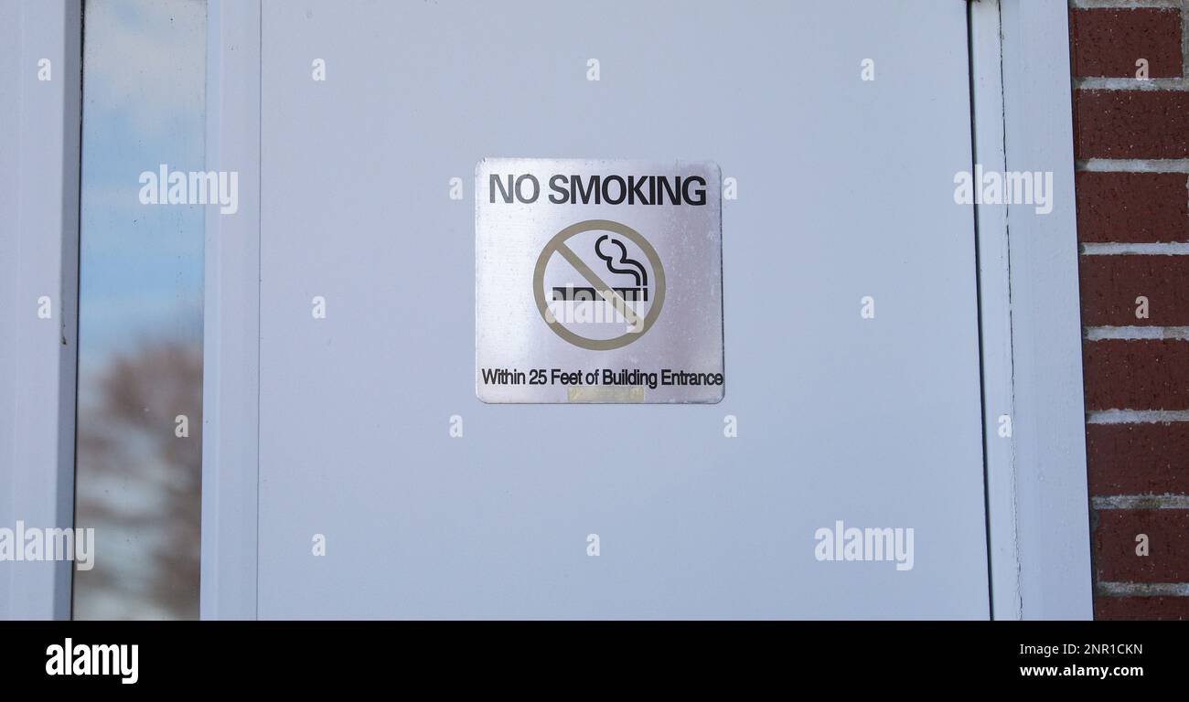 No smoking sign on wall showing to quit smoking and better for ...