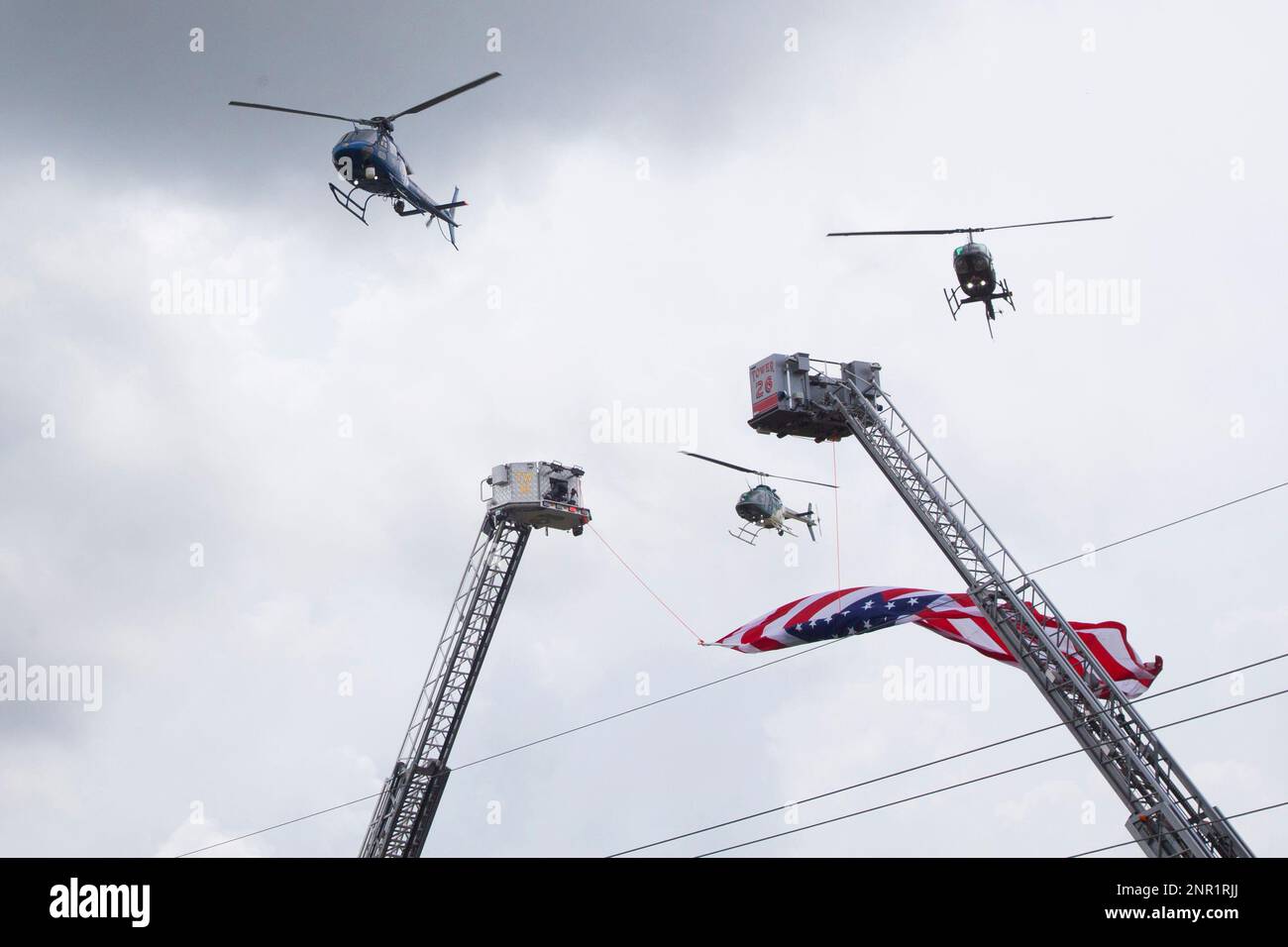Law enforcement helicopters fly over to honor Harris County Sheriff's ...