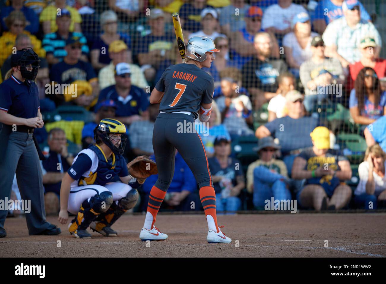 Florida Gators Jade Caraway (7) bats during an NCAA Softball game ...