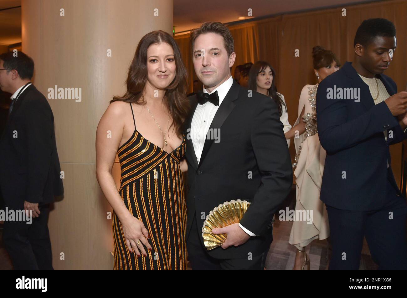 Jessy Hodges, left, and Beck Bennett attend the 29th annual Screen ...