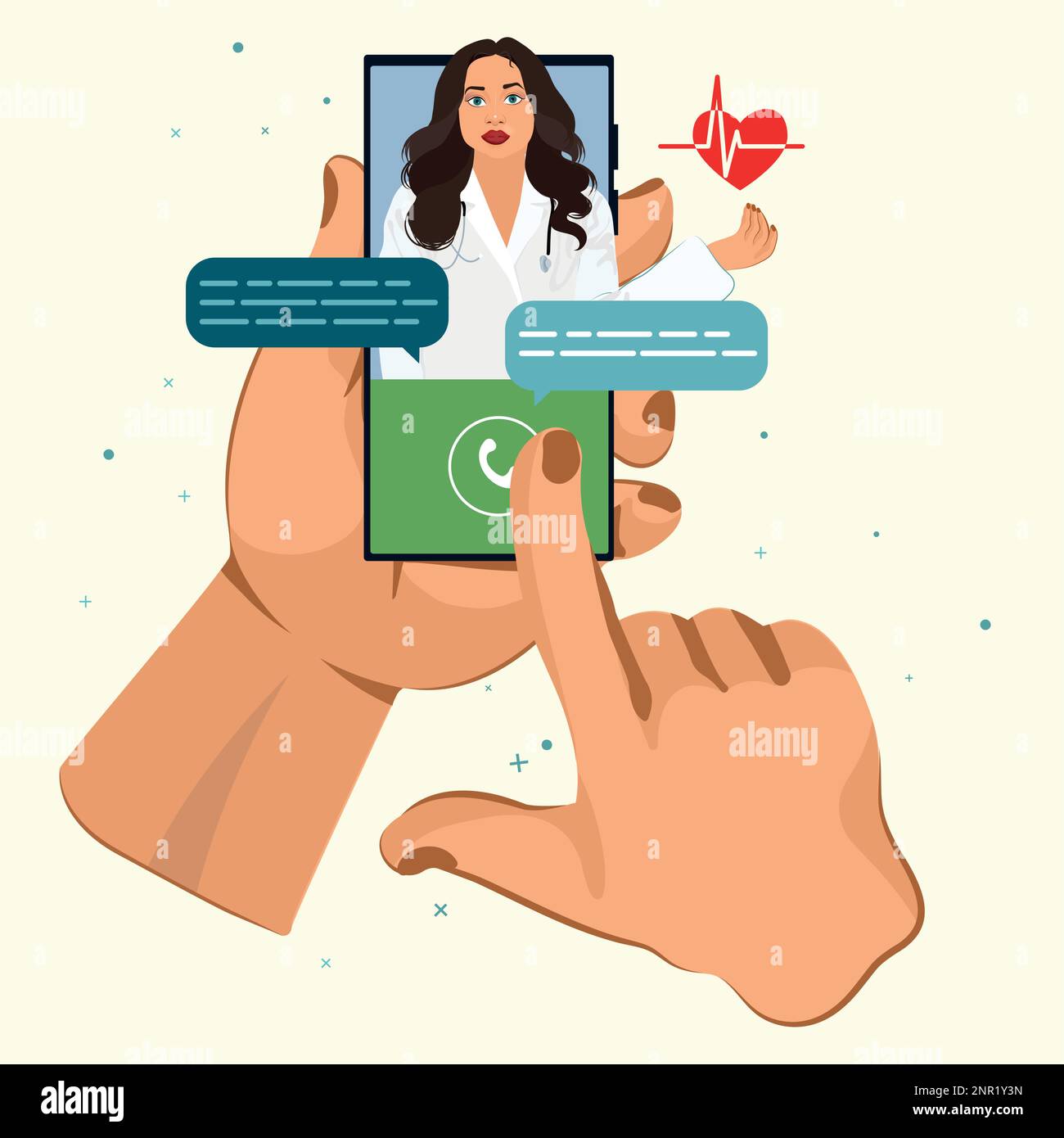 Medical personnel team, character of doctors and nurses wearing a ...