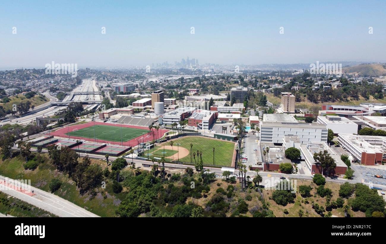 General overall aerial view of Jesse Owens Track and Jim Reeder ...
