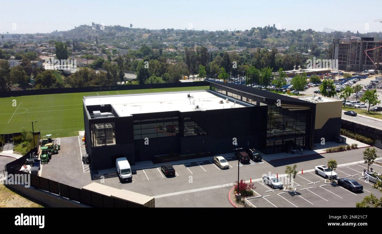 General overall aerial view of the LAFC Performance Center on the ...