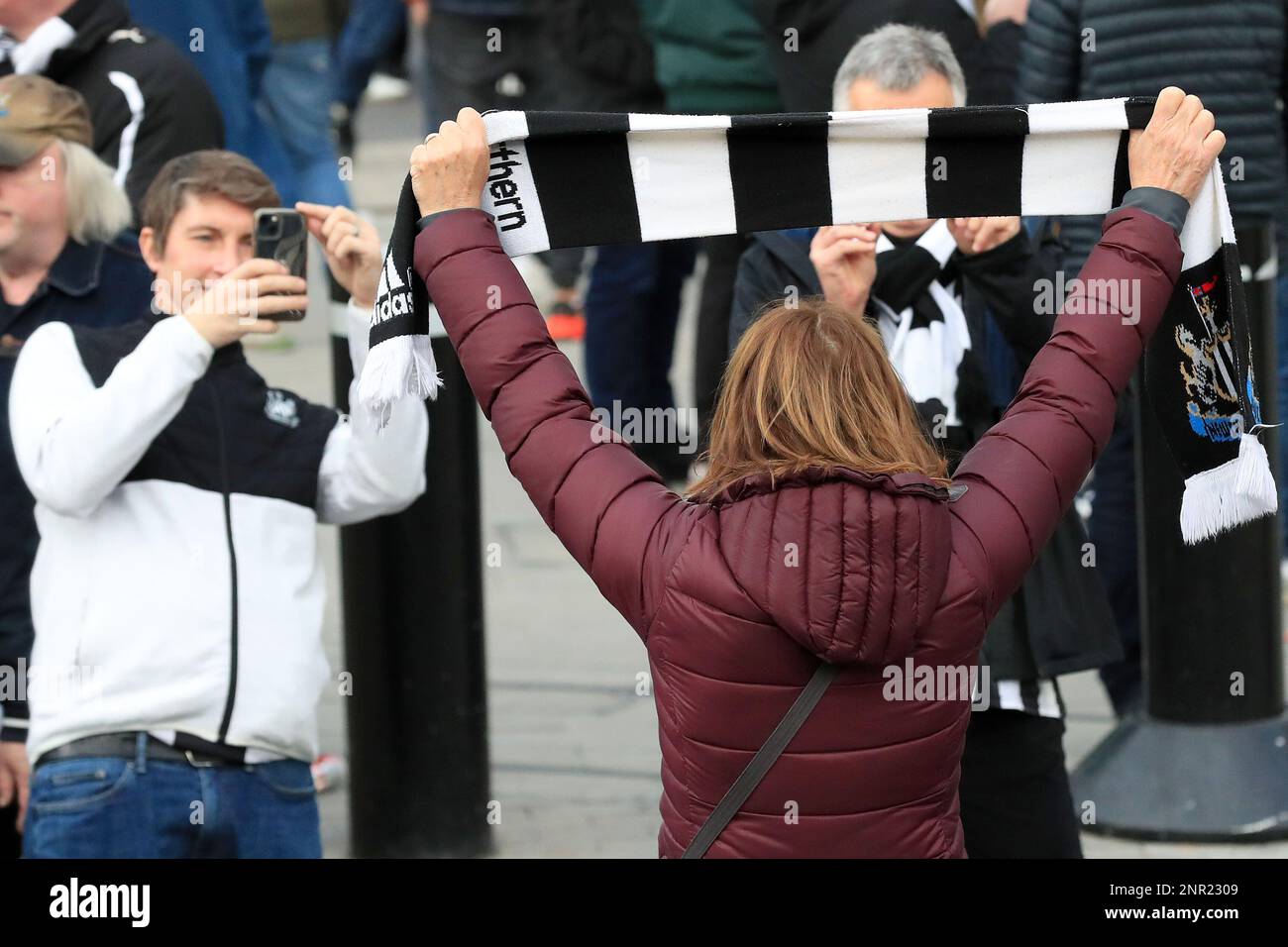 London, UK. 26th Feb, 2023. A Newcastle United fan has their photo ...