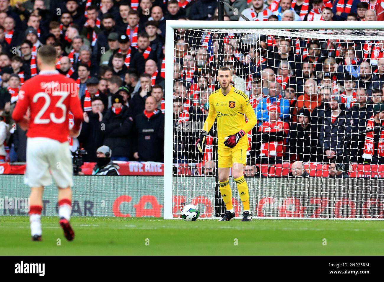 London, UK. 26th Feb, 2023. David De Gea of Manchester United on the ...