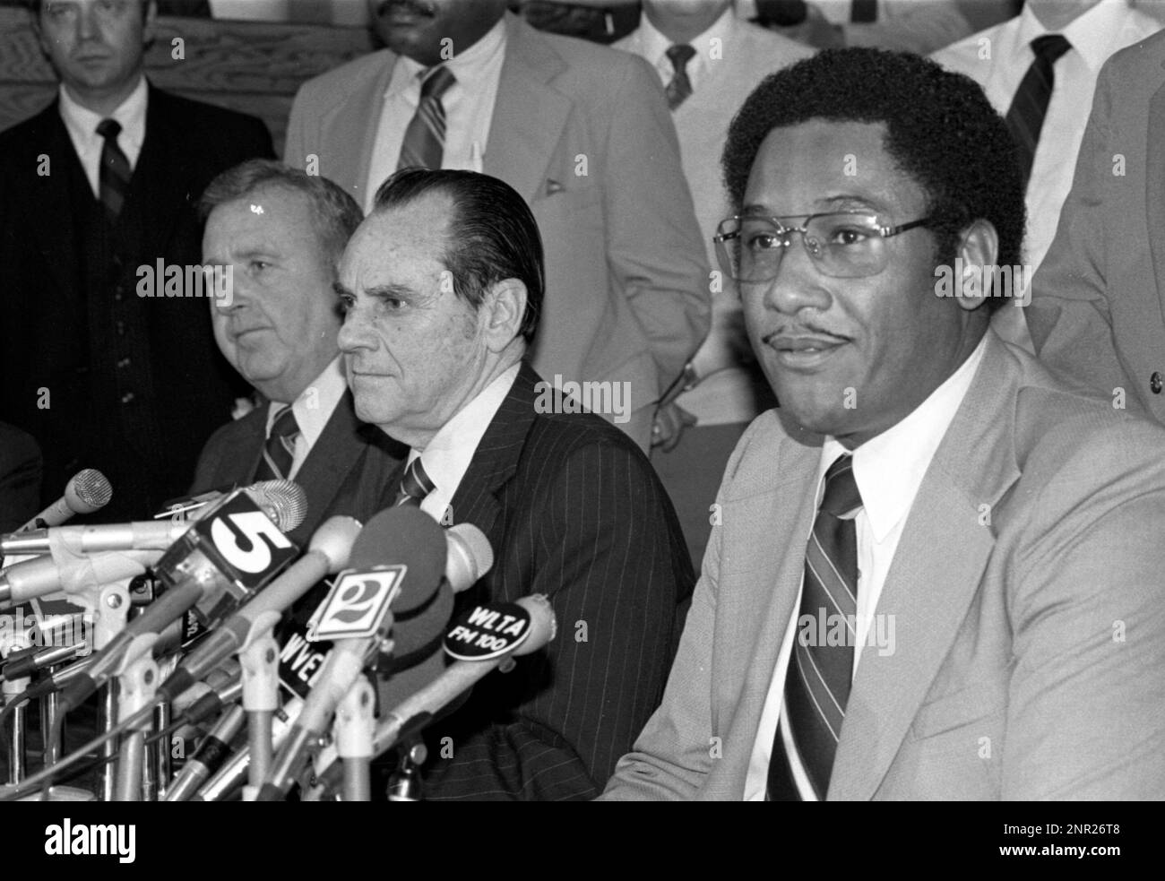 Members of the Atlanta Child Murders Task Force hold a press conference ...