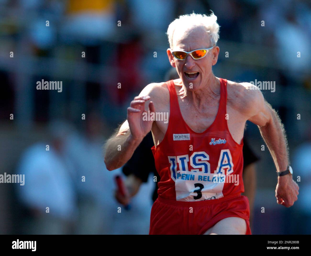 Mel Larson, age 79, wins the Masters age 75-and-over 100 meters in the ...
