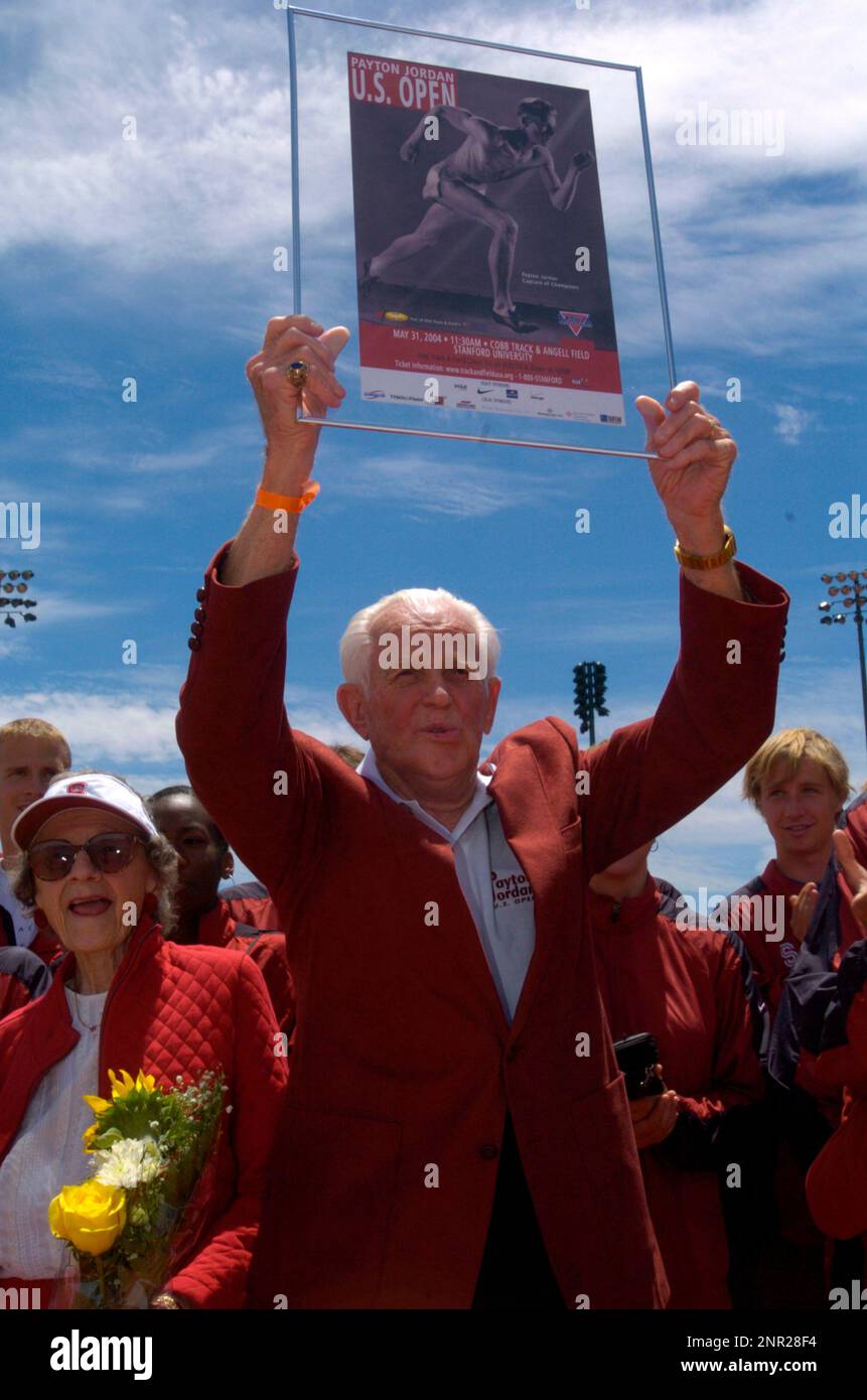Payton Jordan during ceremony to name the U.S. Open Track & Field ...