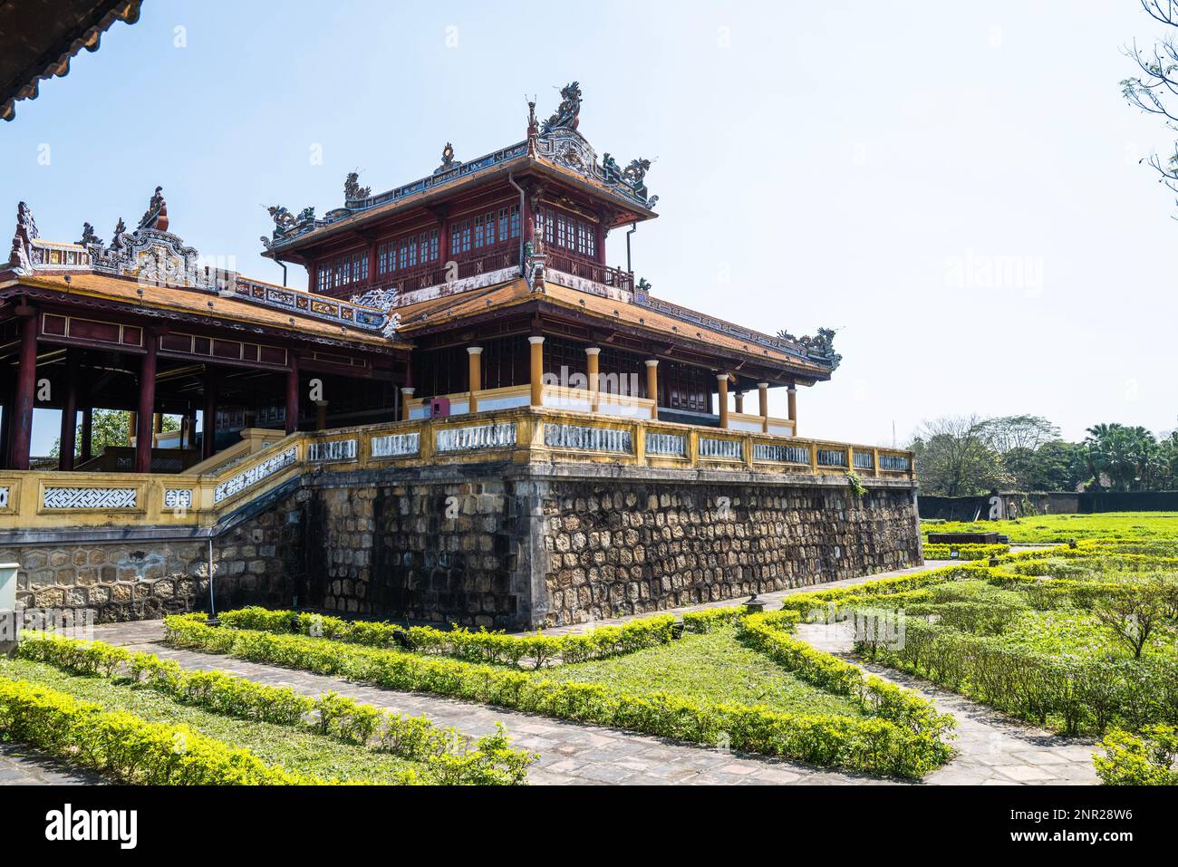 The Imerial city of Huế, Vietnam that includes the Imperial City and ...