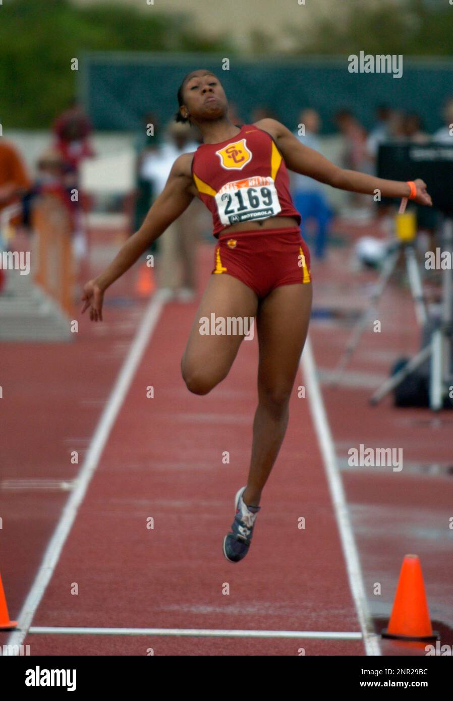 Michelle Sanford of the University of Southern California wins the long ...