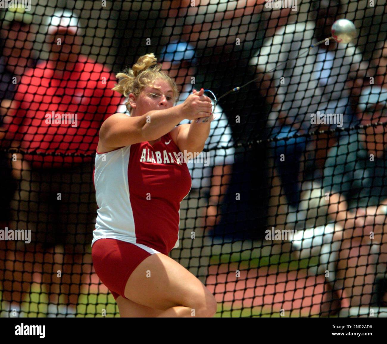 Beth Mallory of Alabama was seventh in the women's hammer at 205-0 (62.48m) in the NCAA Track ...