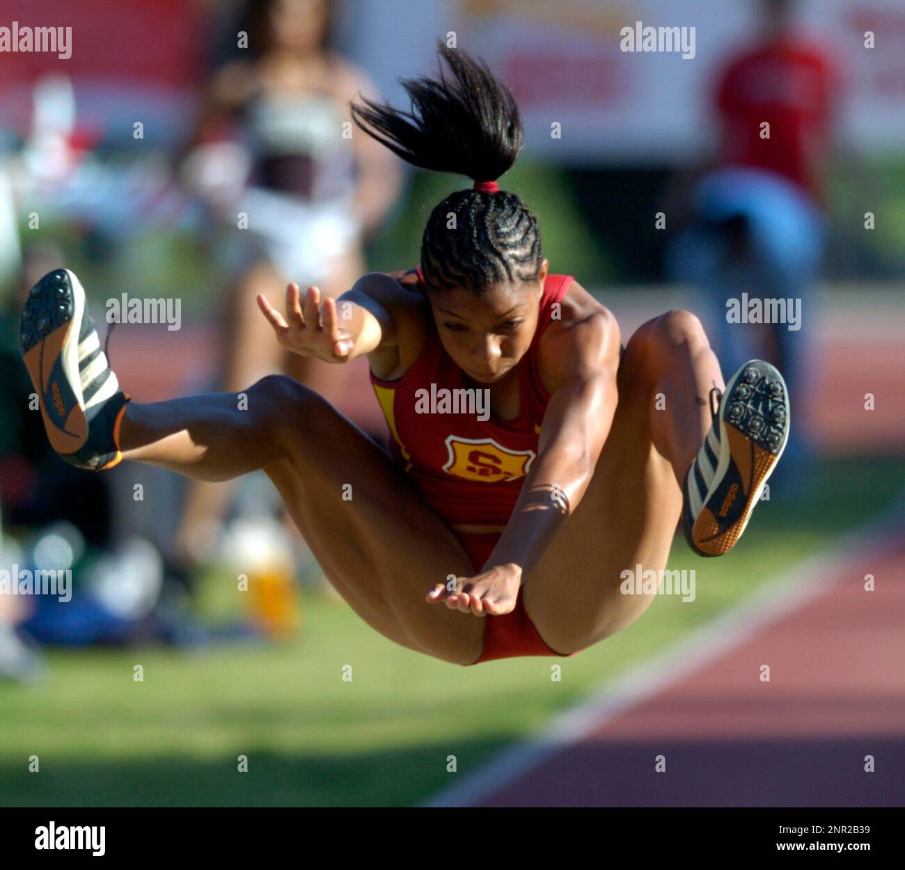 Tracee Thomas of the University of Southern California competes in the ...