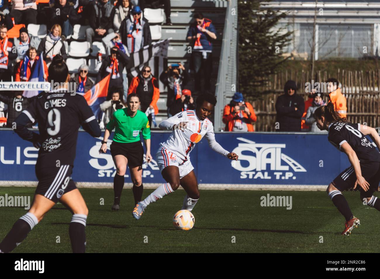 February 26, 2023, Lyon, France: Vicky Becho (27) from OL goes foward ...