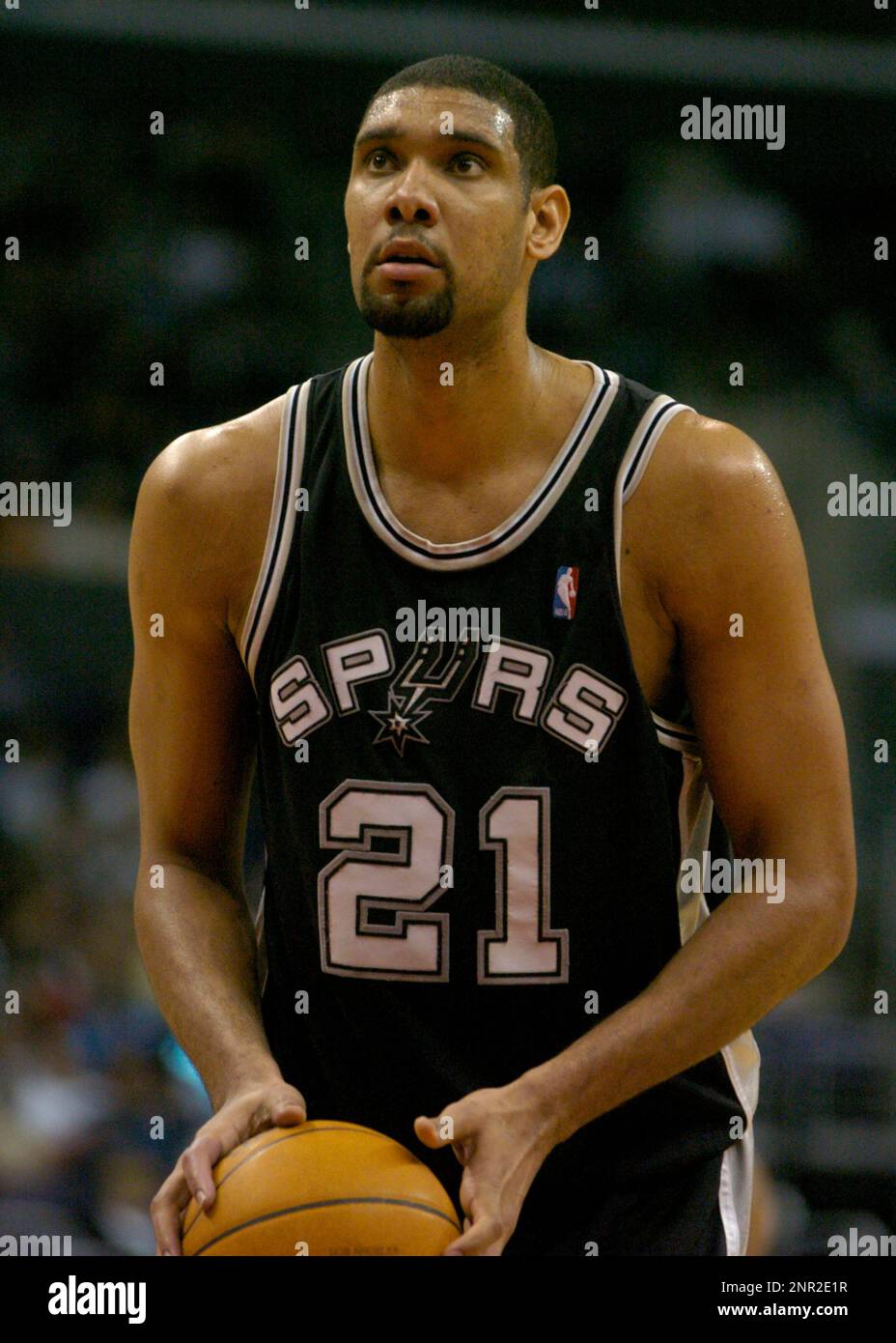 Tim Duncan of the San Antonio Spurs during 88-79 victory over the Los ...