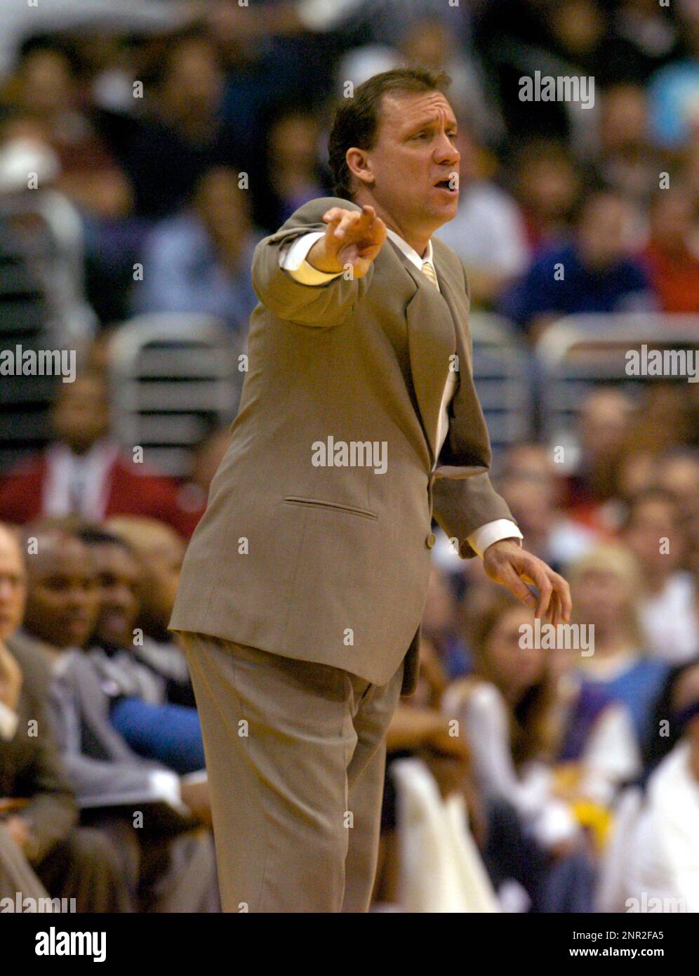 Minnesota Timberwolves coach Flip Saunders during 90-73 loss to the Los ...