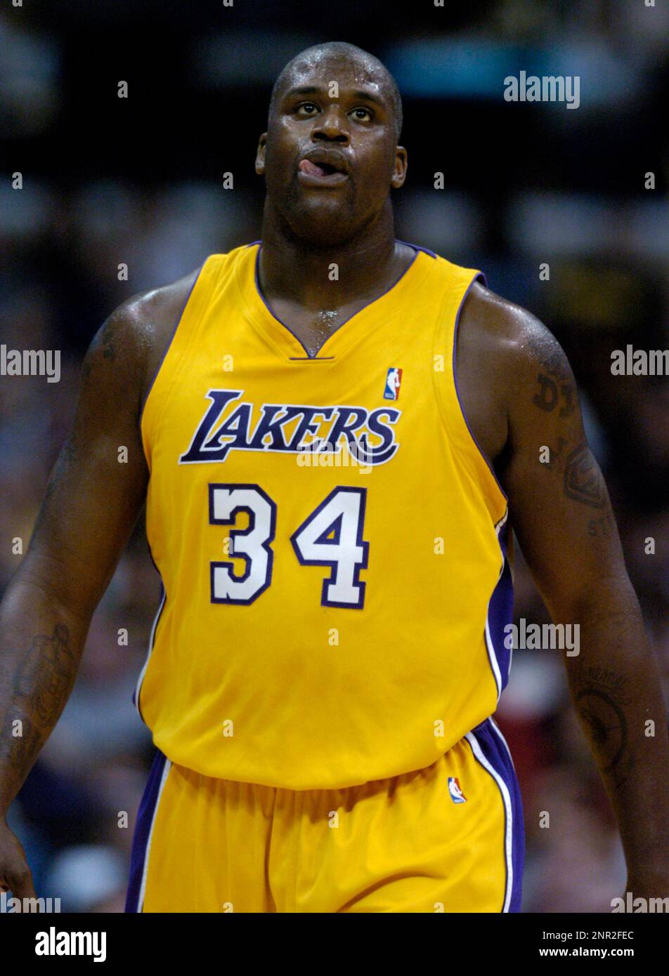 Shaquille O'Neal of the Los Angeles Lakers during 96-82 victory over ...