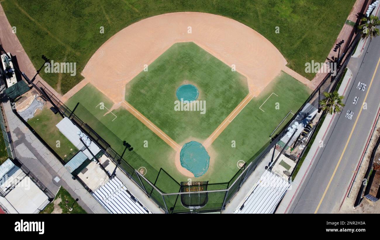 General overall aerial view of Jim Reeder baseball field on the campus ...