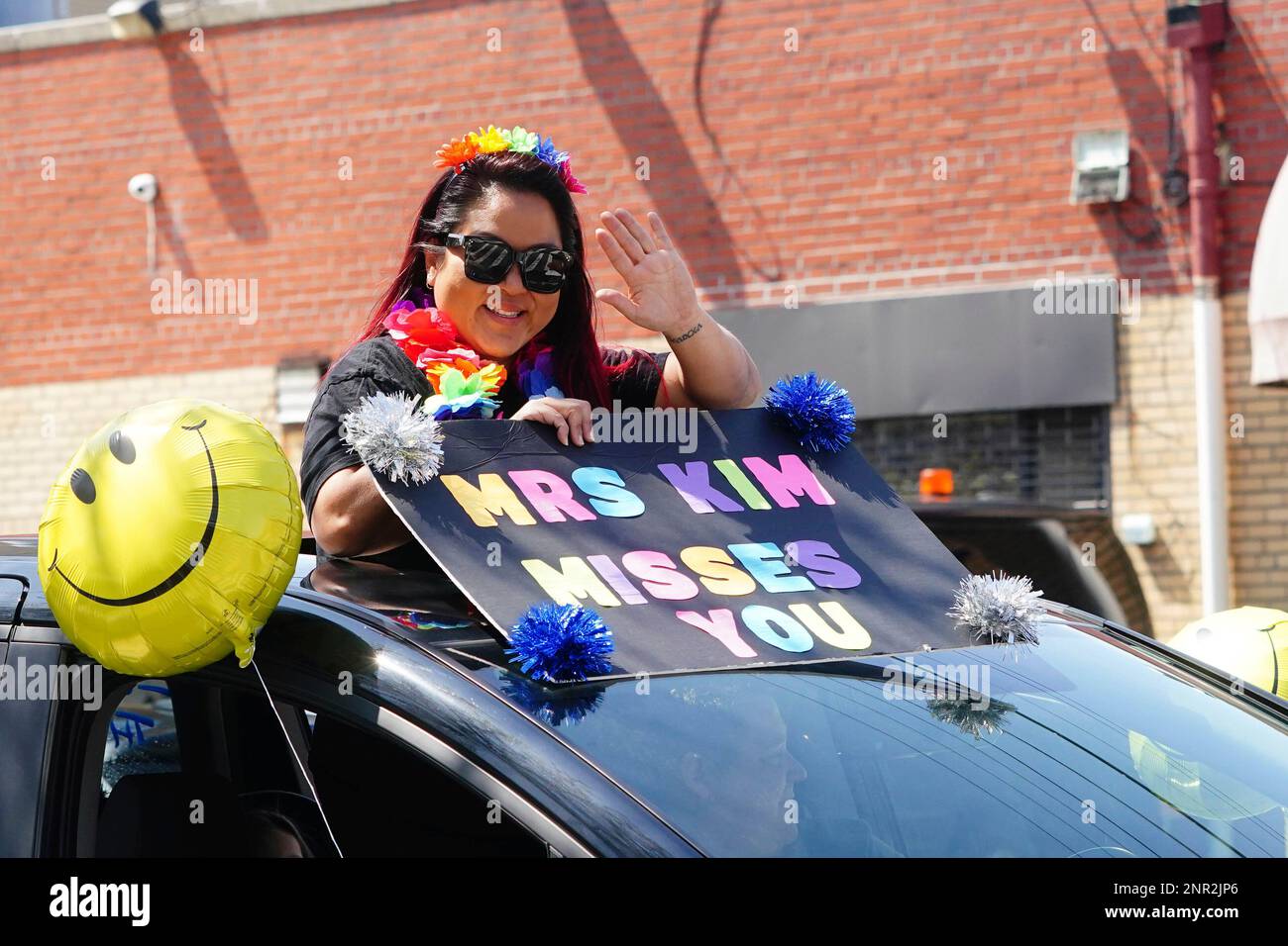 Photo by: John Nacion/STAR MAX/IPx 2020 4/25/20 Students from PS 214 in ...