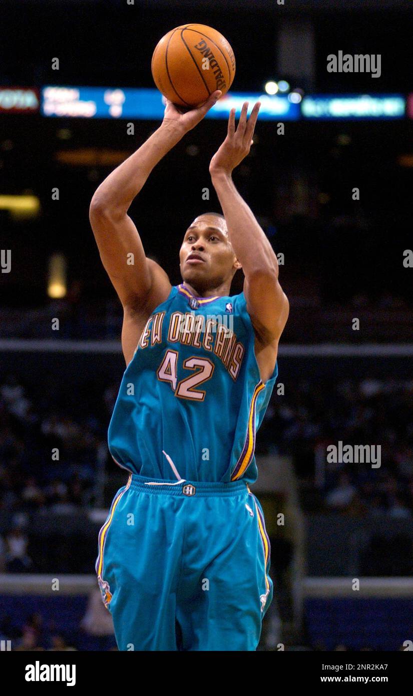 P.J. Brown of the New Orleans Hornets during 109-80 loss to the Los ...