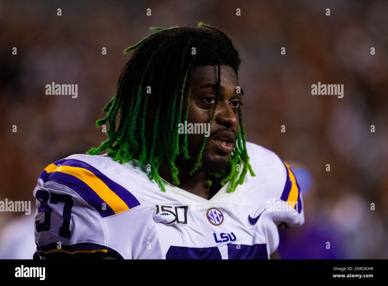 LSU Tigers defensive end Glen Logan (97) during the NCAA college ...