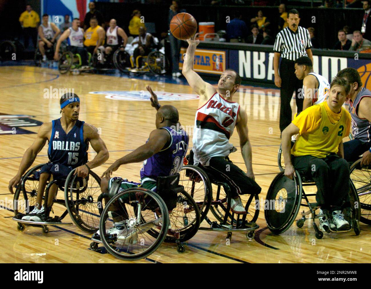 Wheelchair basketball game at the NBA All-Star Jam Session at the Los ...