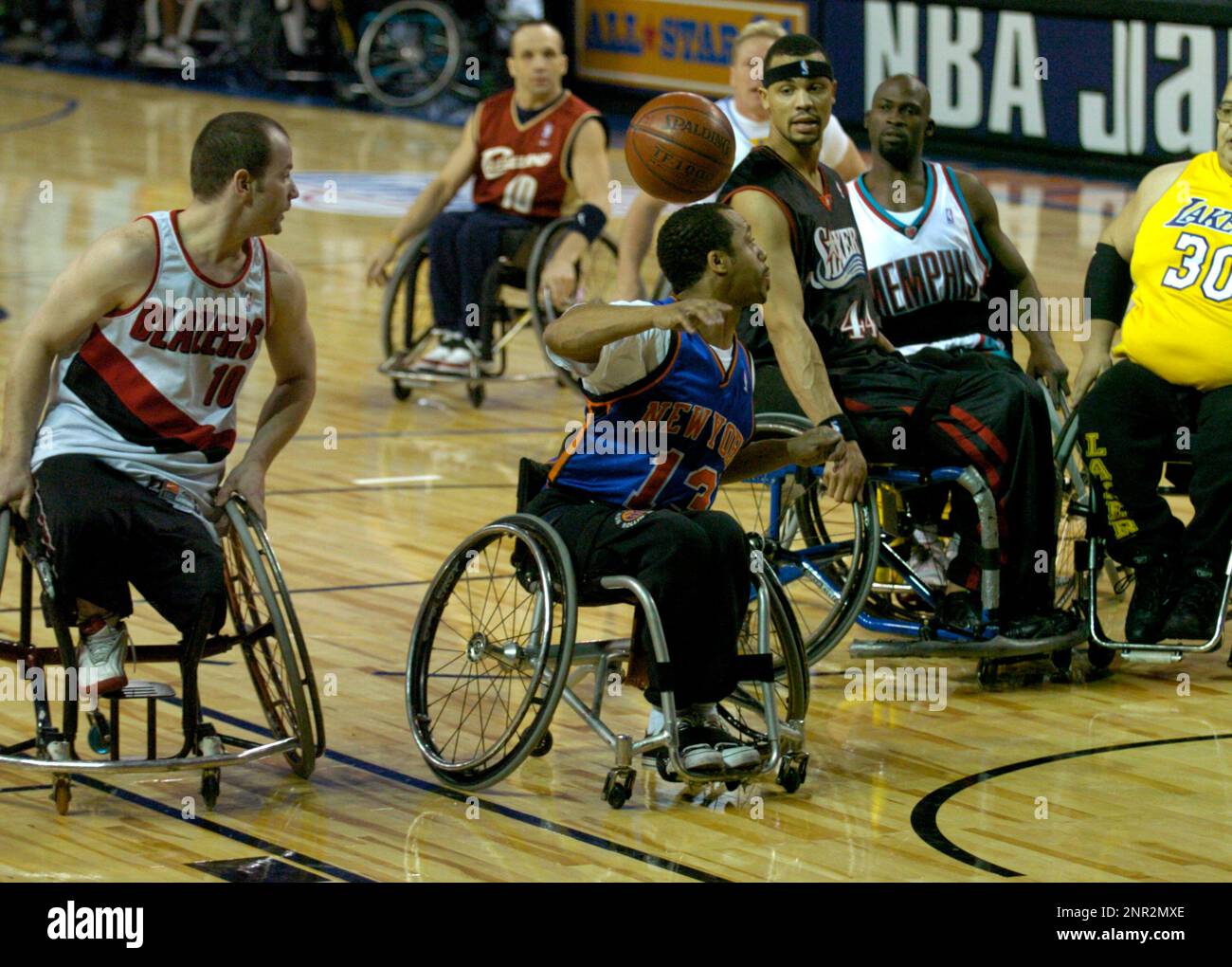 Wheelchair basketball game at the NBA All-Star Jam Session at the Los ...
