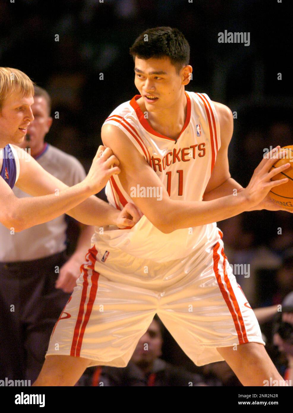 Yao Ming of the Houston Rockets during the NBA All-Star Game Rookie ...