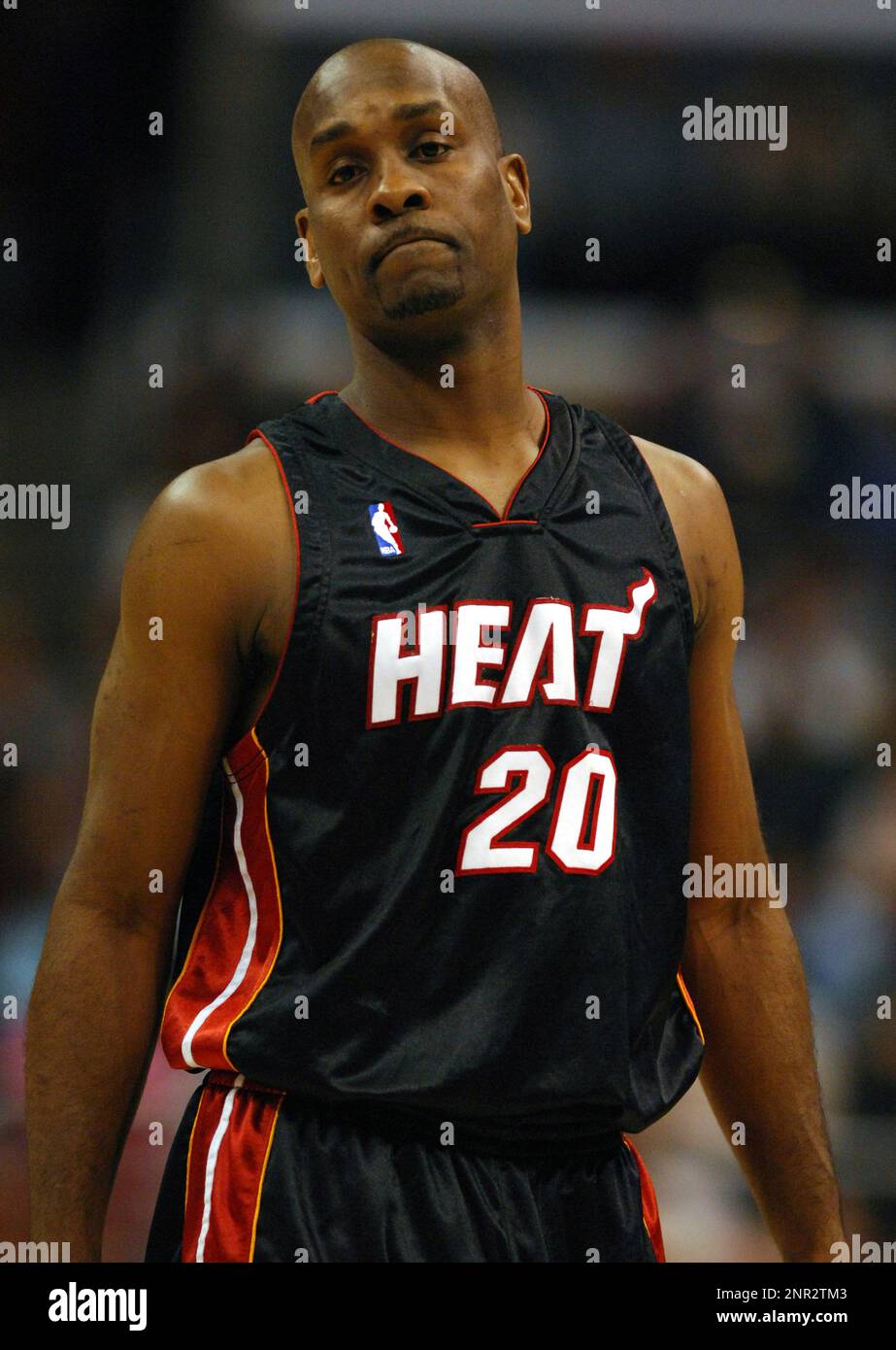Gary Payton of the Miami Heat #20 during 101-97 loss to the Los Angeles ...