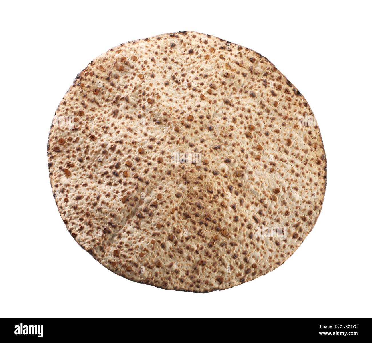 Tasty matzo isolated on white, top view. Passover (Pesach) celebration ...