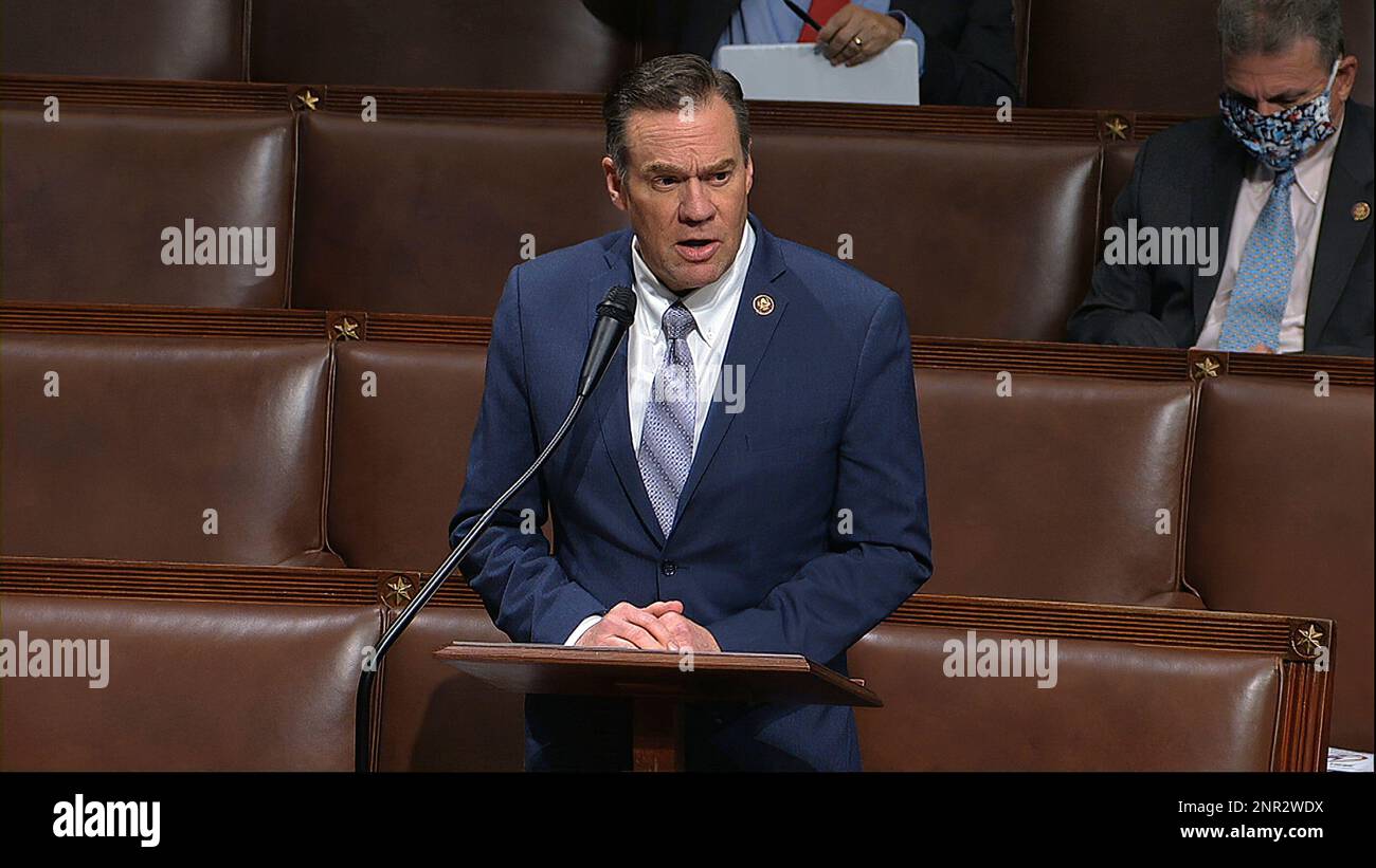 In this image from video, Rep. Russ Fulcher, R-Idaho, speaks on the ...