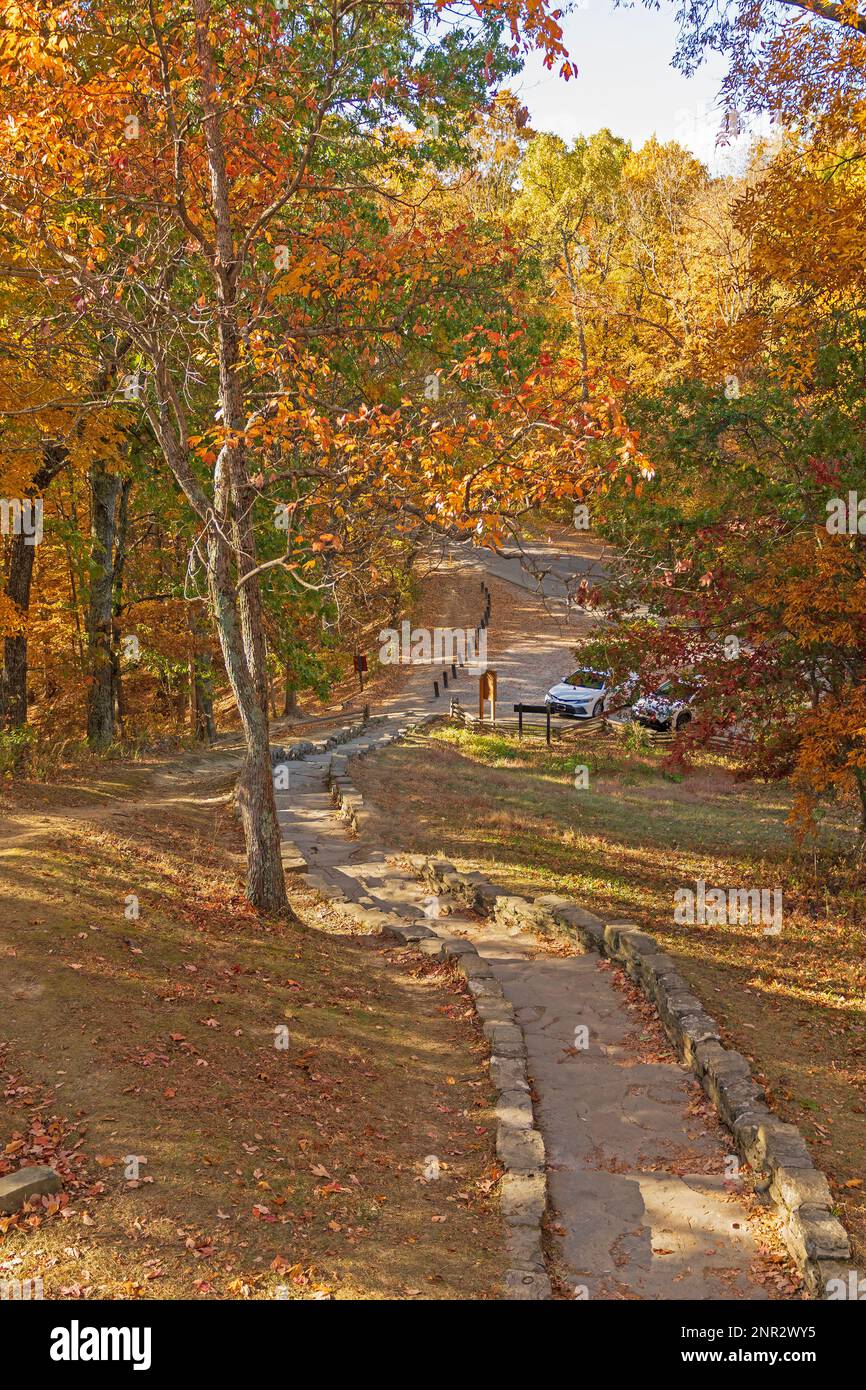 Rustic Path in a Forested Park in the Fall in Brown County State Park ...