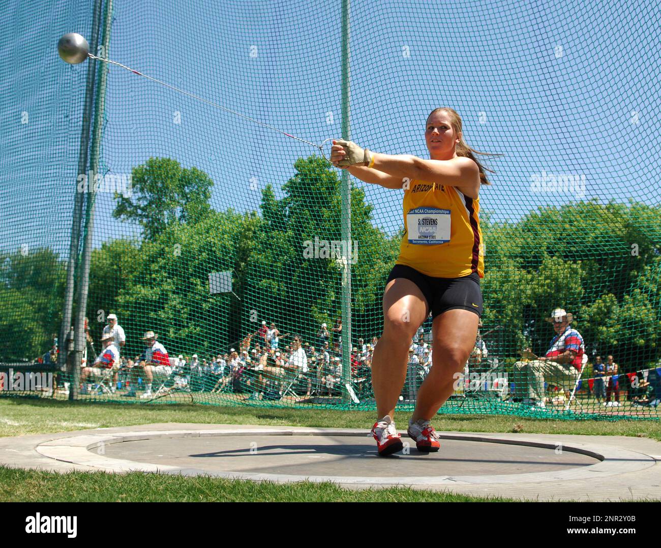 Sarah Stevens of Arizona State was fourth in the women's hammer at 215 ...