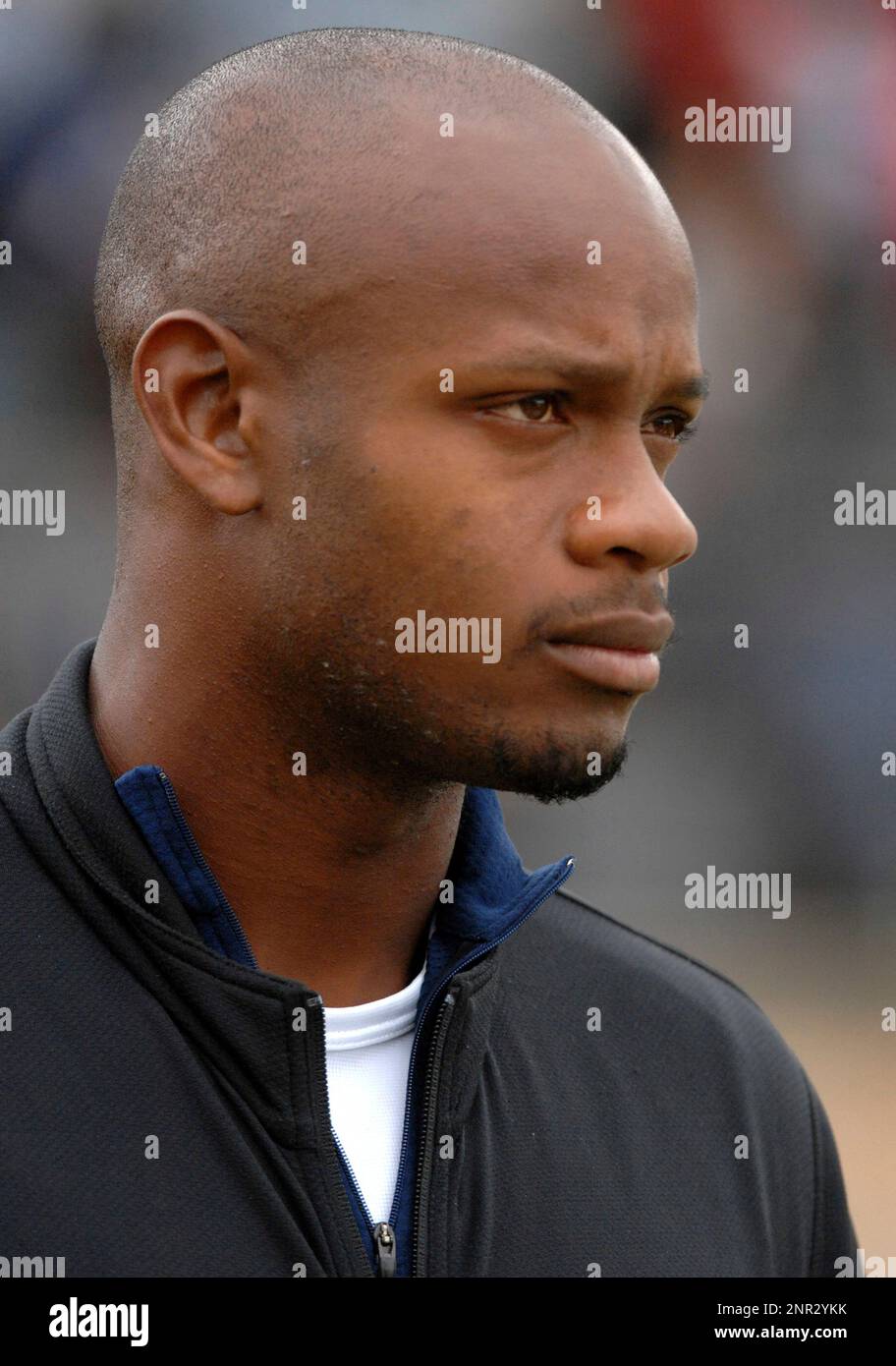 World 100-meter record holder Asafa Powell of Jamaica at the 49th Mt ...