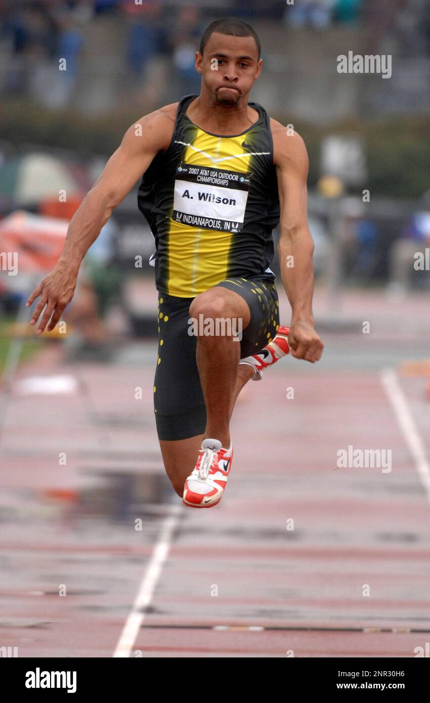 Aarik Wilson wins the triple jump at 55-11 3/4 (17.06m) in the USA ...