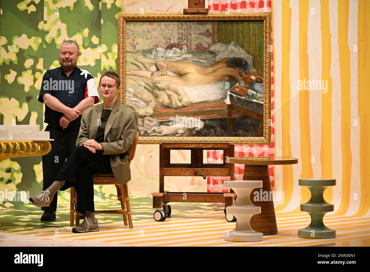 Dr Ted Gott, Senior Curator of International Art (left) and Meg Slater ...