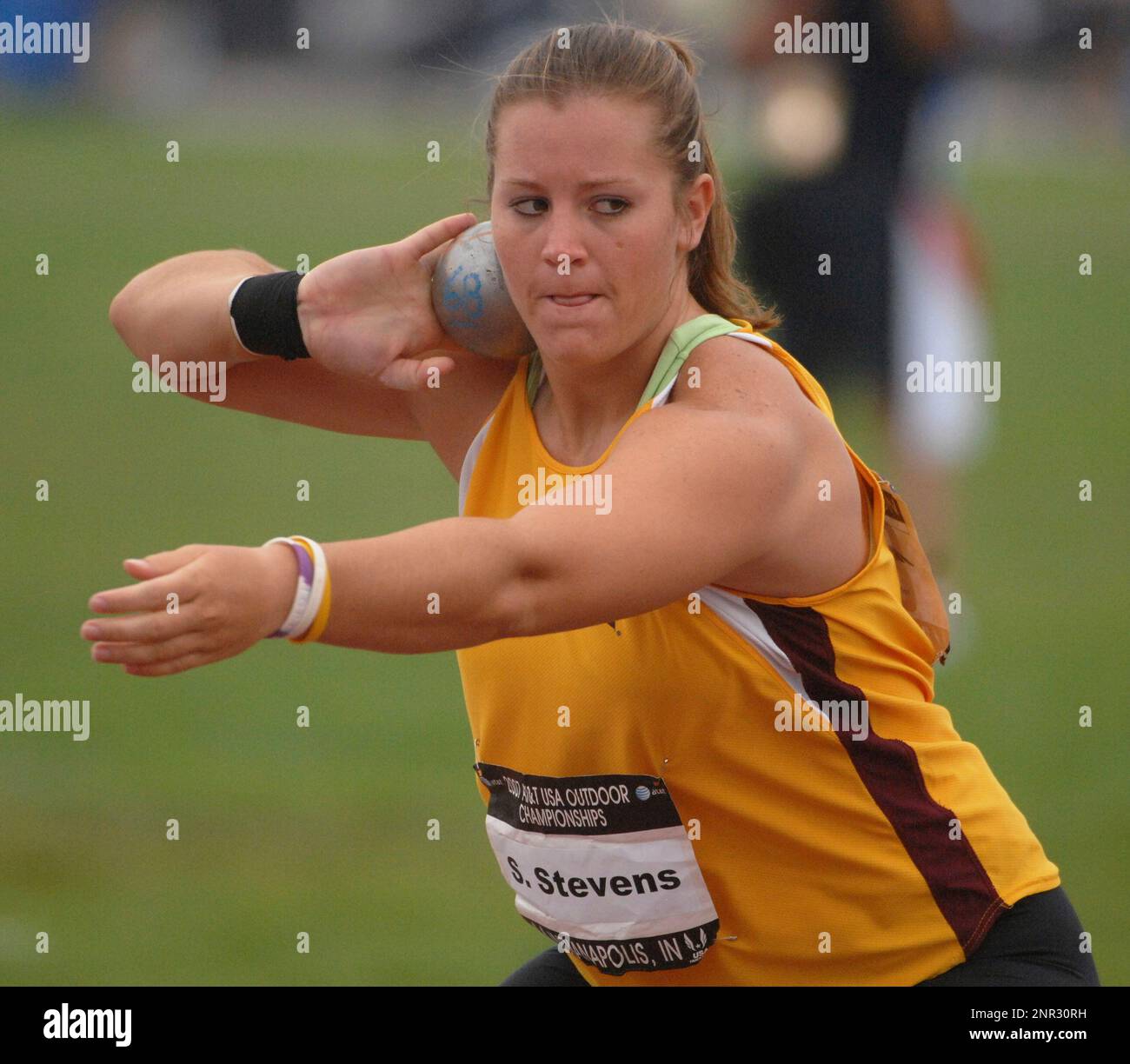 Sarah Stevens of Arizona State was third in the women's shot put at 59-1 1/2 (18.02m) in the USA ...