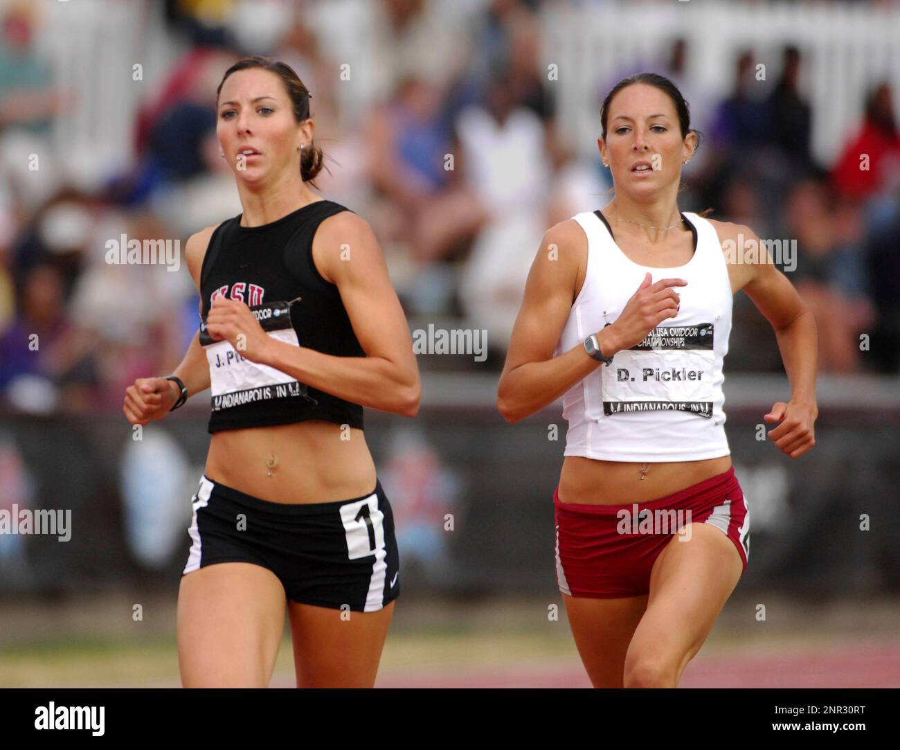 Twin sisters Julie Pickler and Diana Pickler of Washington State lead a ...