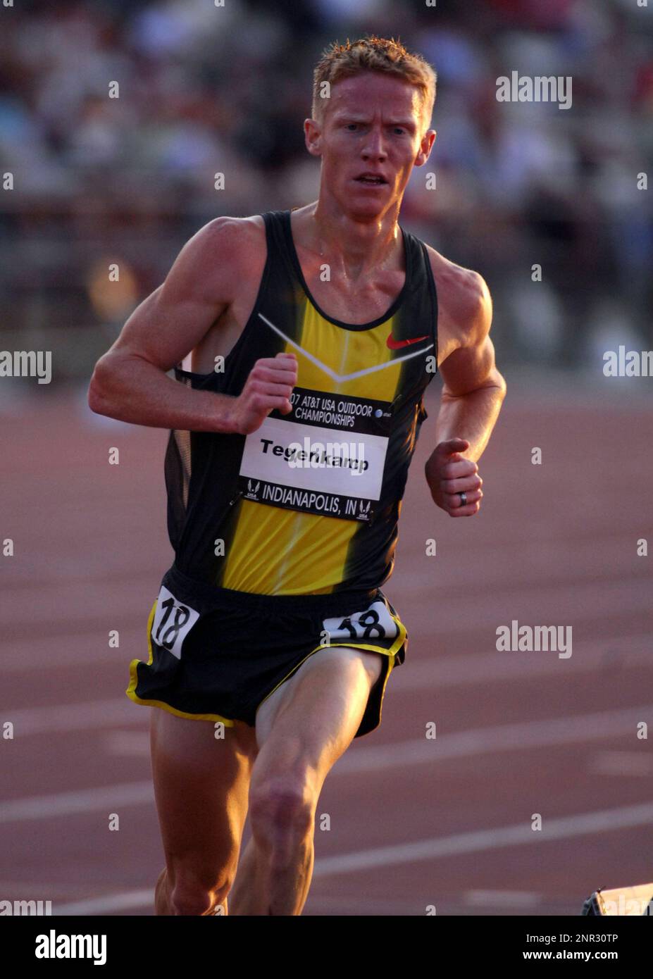 Matt Tegenkamp was second in the 5,000 meters in 13:31.31 in the USA ...