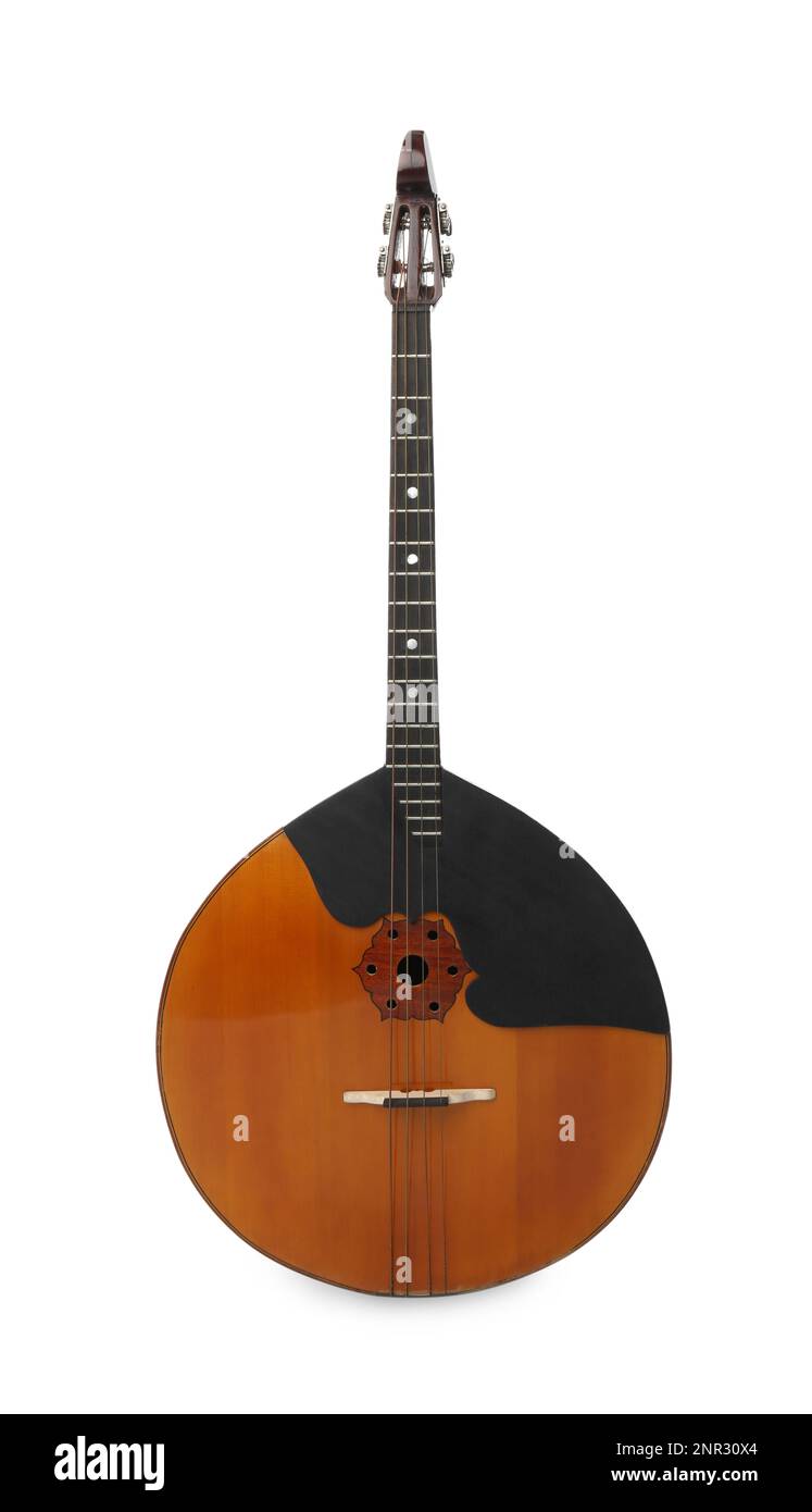 Domra isolated on white. Folk string musical instrument Stock Photo - Alamy
