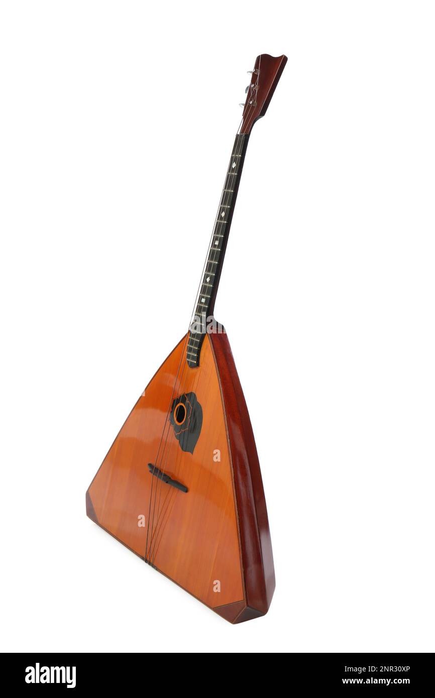 Balalaika isolated on white. Folk string musical instrument Stock Photo ...