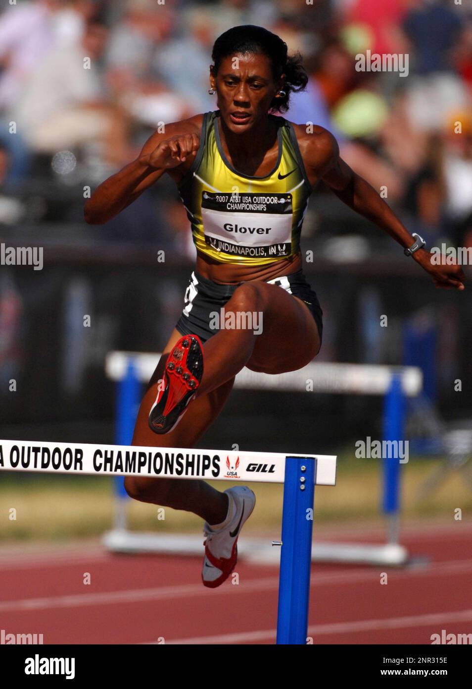 Sandra Glover wins women's 400-meter hurdle heat in 55.61 in the USA ...