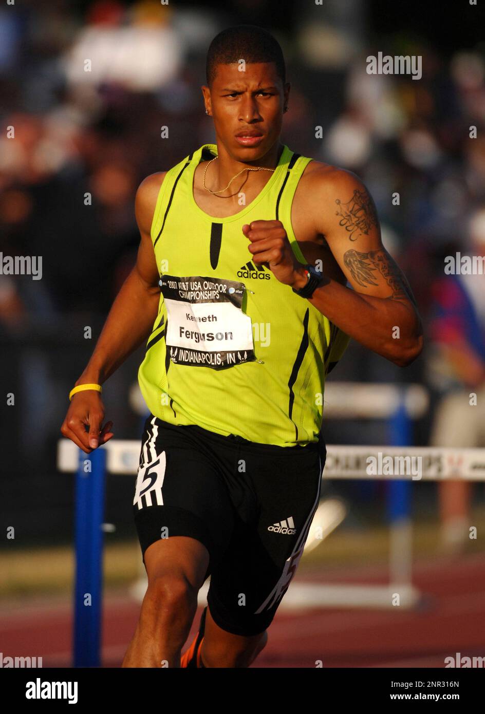 Kenneth Ferguson aka "Superman" was third in 400-meter hurdle semifinal ...