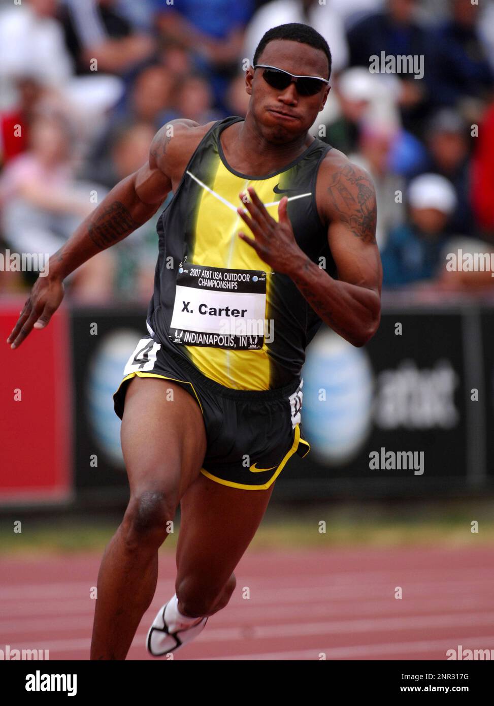 Xavier Carter aka X-Man finished second in 200-meter heat in 21.02 in ...