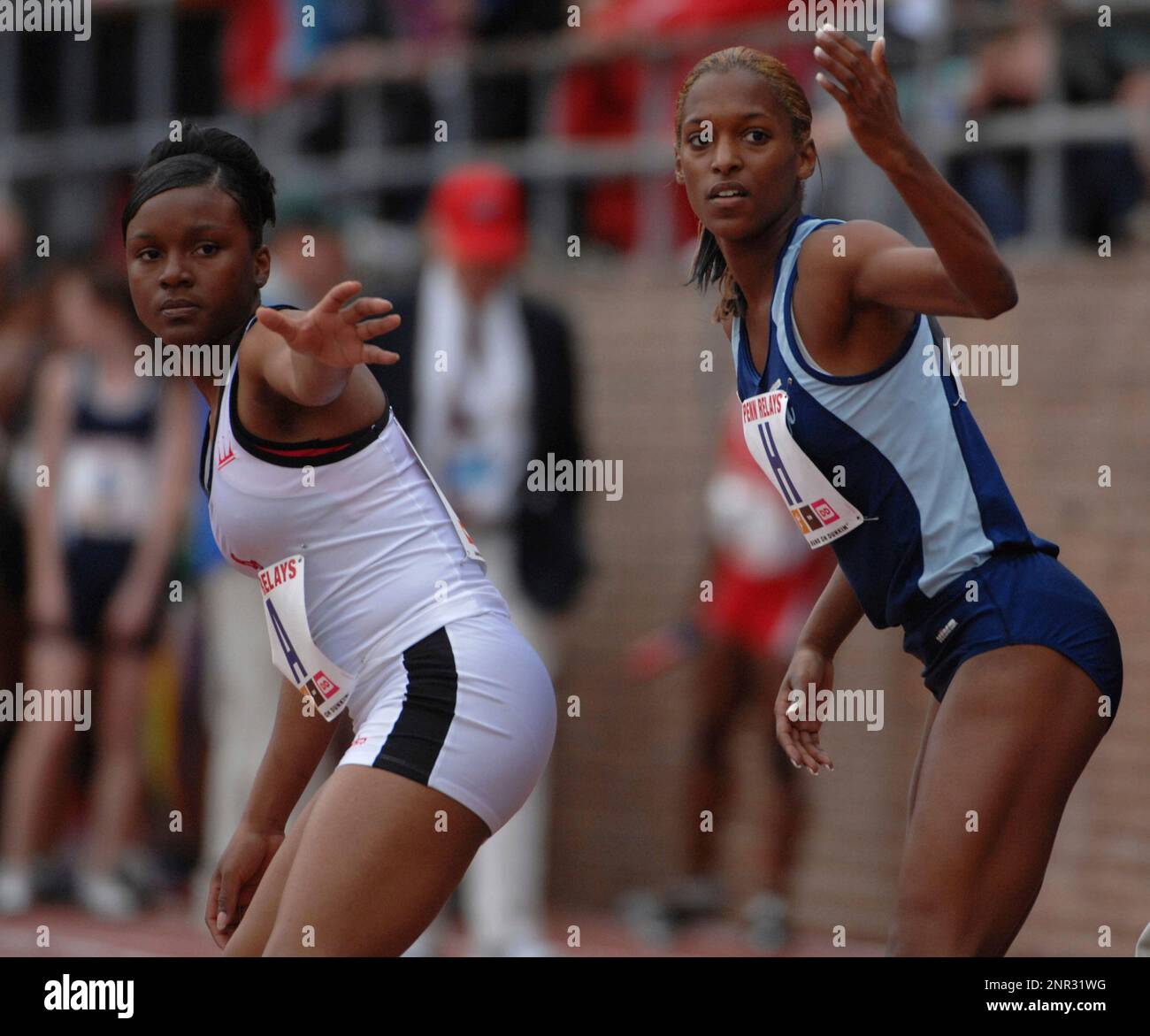 Tameka Jameson of Eleanor Roosevelt High (Md.), right, and Meagan ...