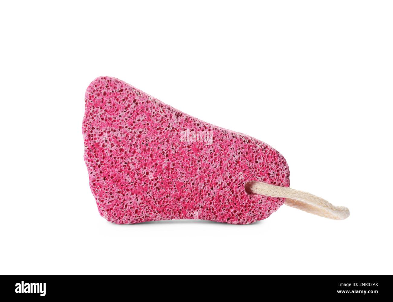Pink pumice stone isolated on white. Pedicure tool Stock Photo - Alamy