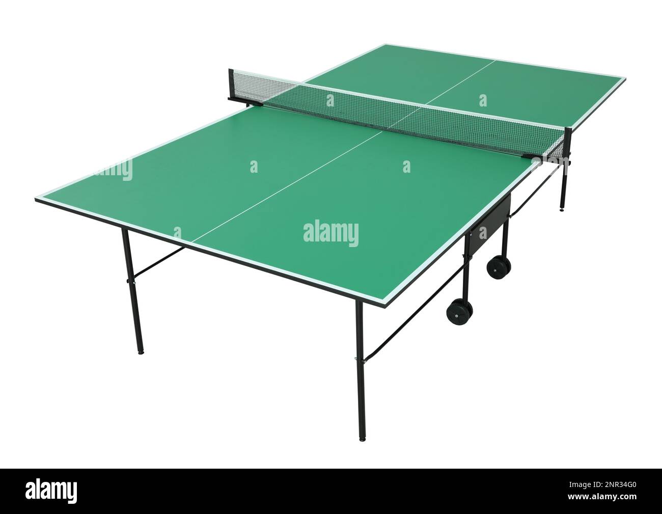 Green ping pong table isolated on white Stock Photo - Alamy