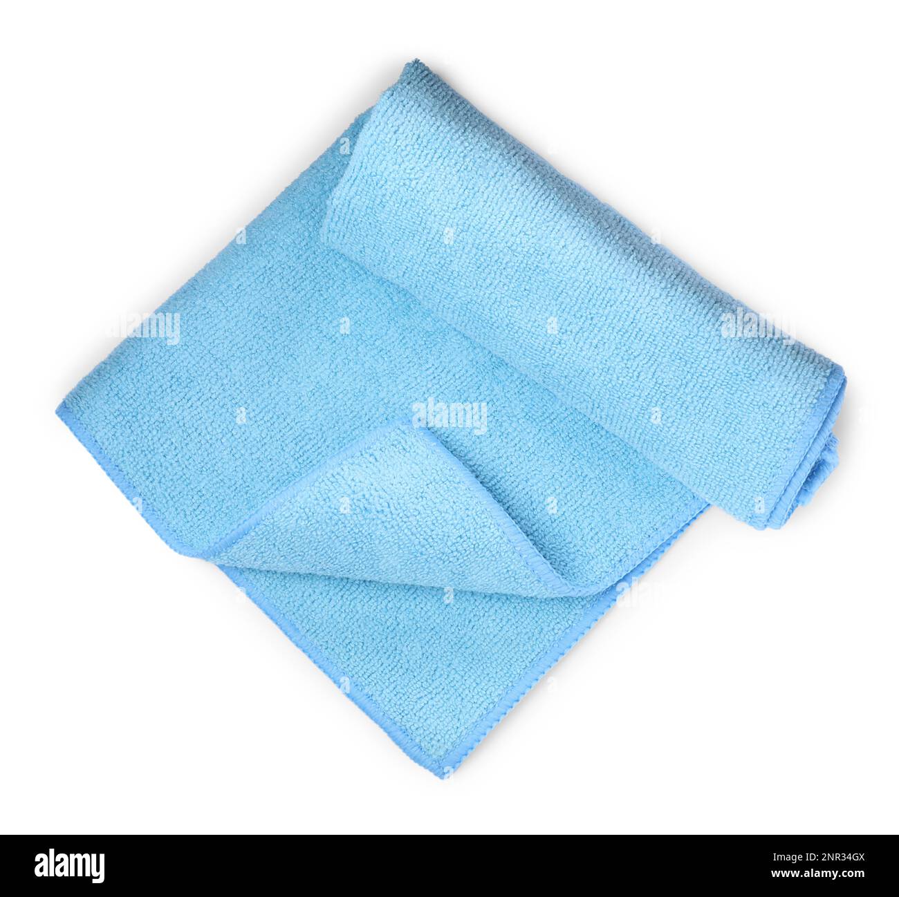 Light blue towel material texture Cut Out Stock Images & Pictures - Alamy