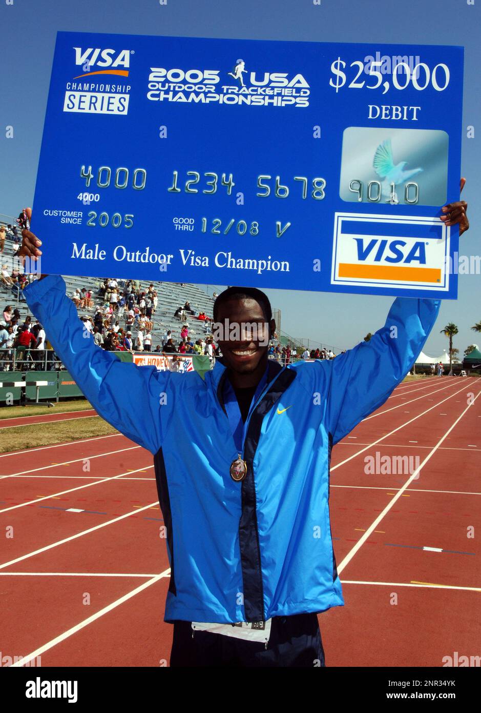 Kerron Clement was named the Visa Championship Series male winner after winning the 400-meter ...