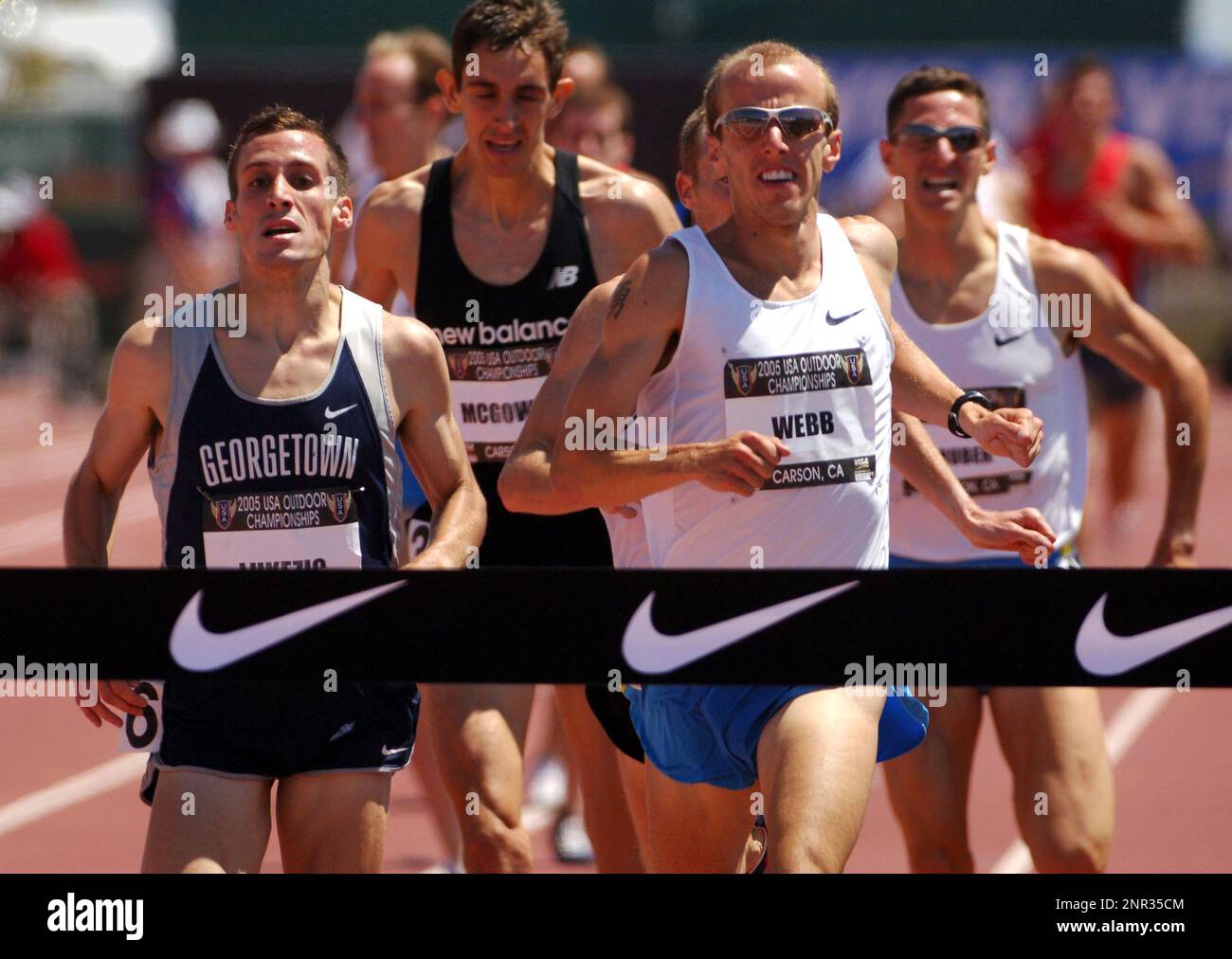 Alan Webb (left) and Christopher Lukezic finished first and second in ...