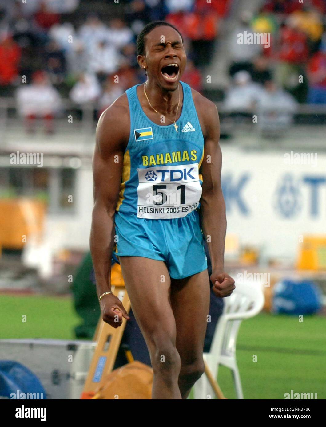 Leevan Sands of The Bahamas was fourth in the triple jump with a wind ...